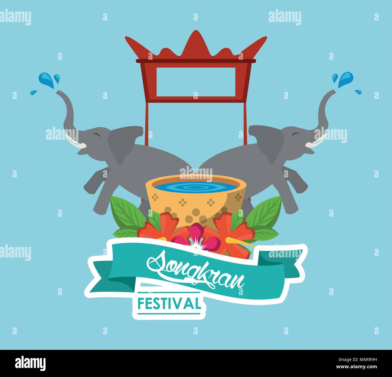 Songkran festival card vector illustration graphic design Stock Vector ...