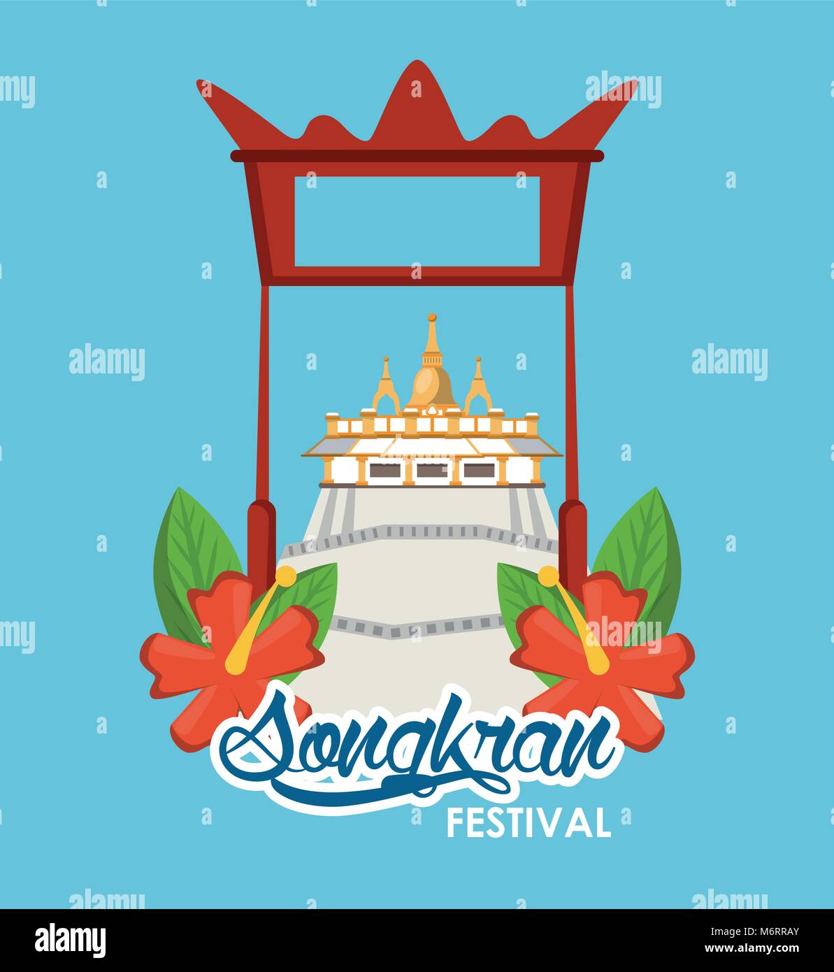 Songkran festival card vector illustration graphic design Stock Vector ...
