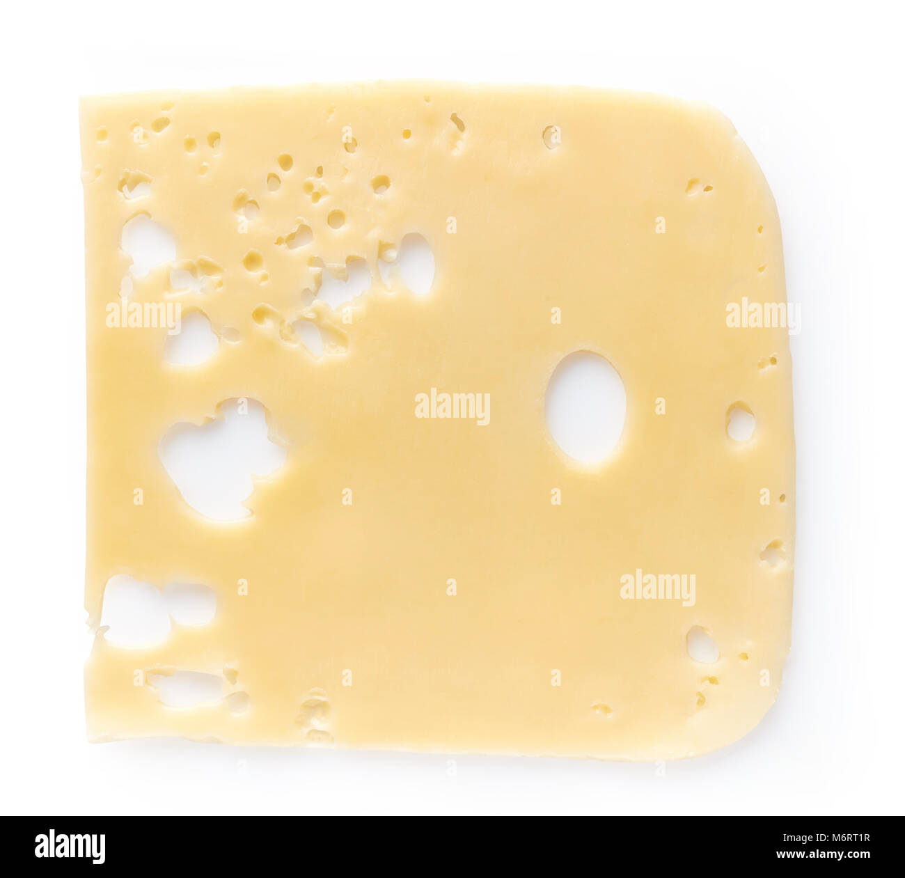 Sliced cheese isolated on white background, top view Stock Photo - Alamy