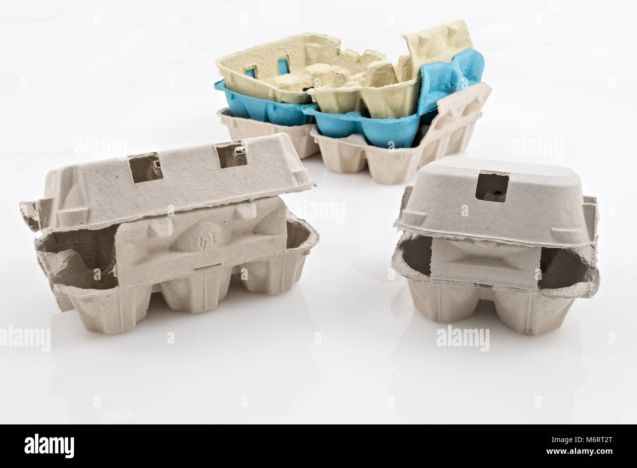 empty egg box on white background Stock Photo - Alamy