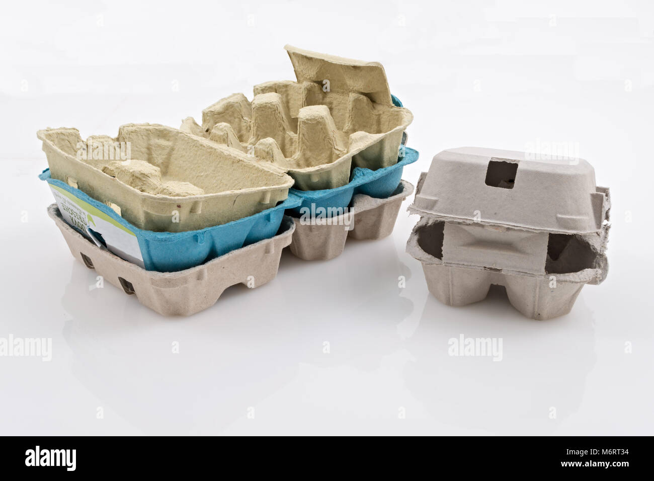 empty egg box on white background 2 Stock Photo - Alamy