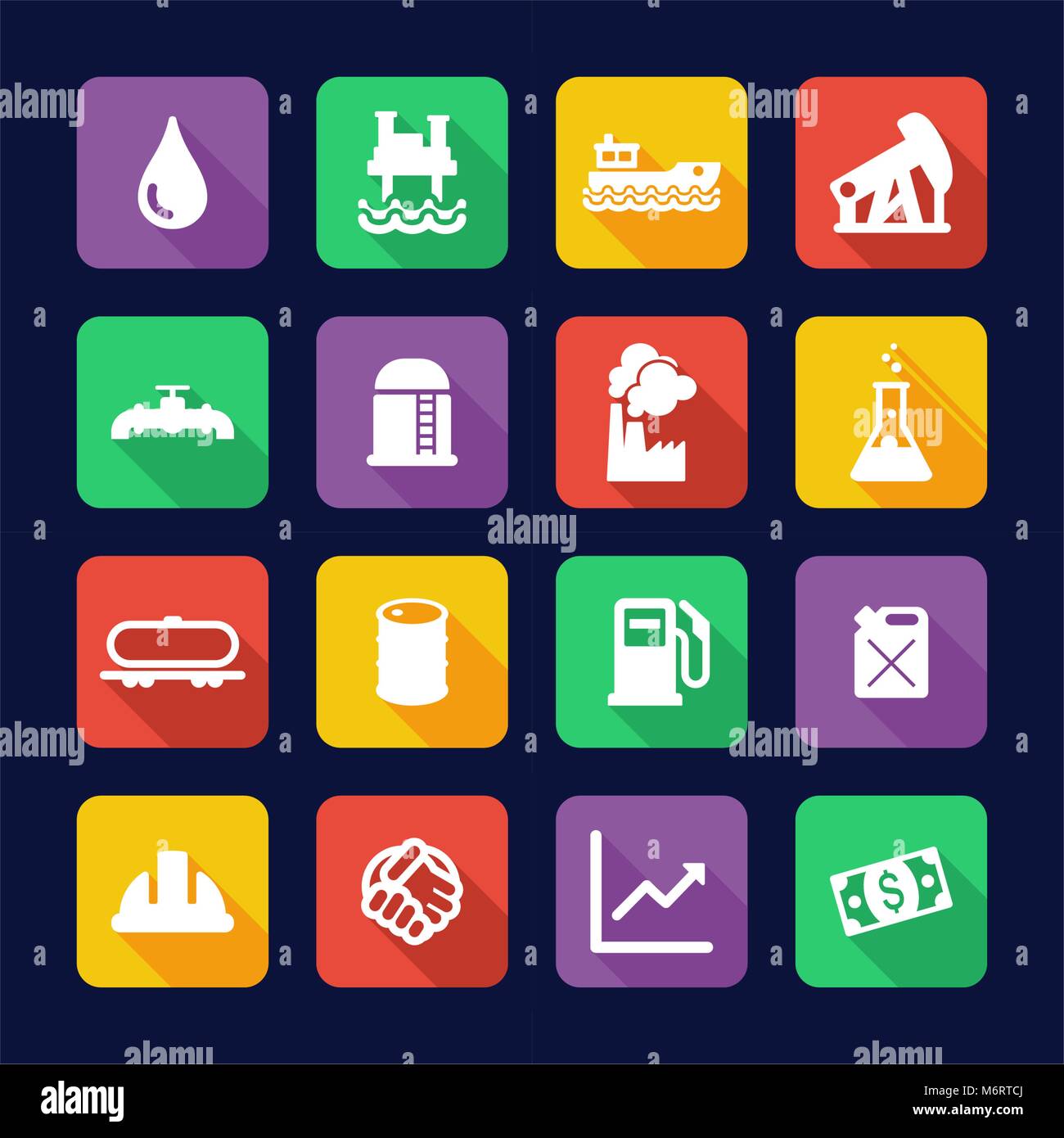 Flat oil industry web Stock Vector Images - Alamy