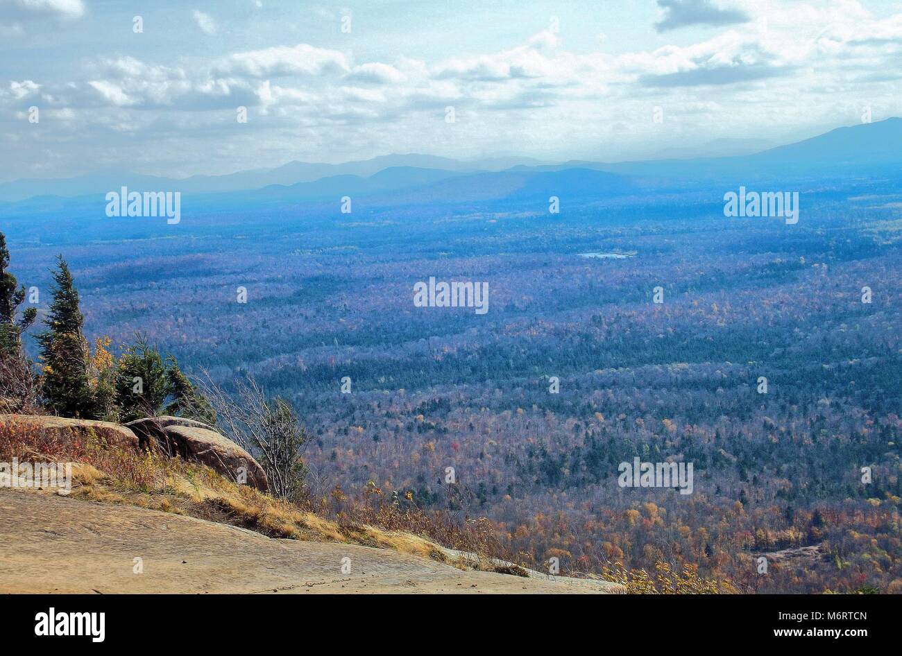 The summit of Azure Mountain in late fall, in the northern reaches of ...