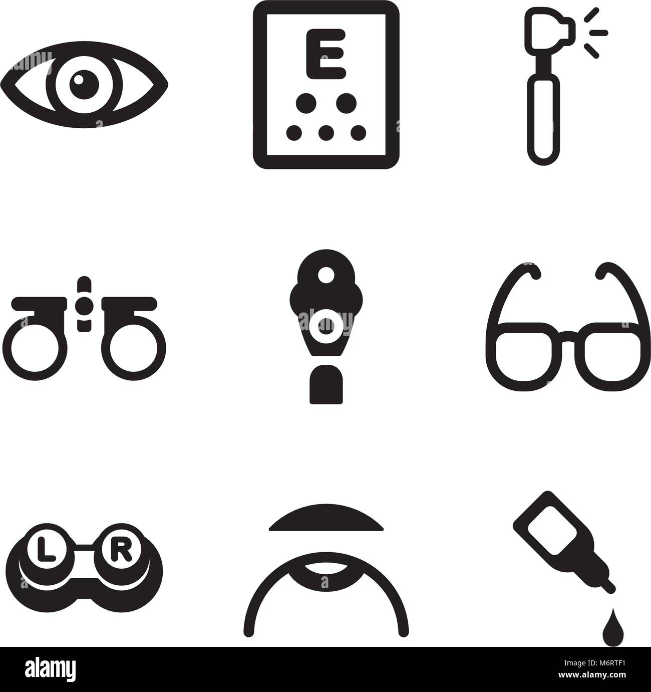 Optometry icons hi-res stock photography and images - Alamy