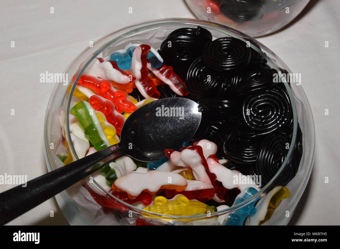 Zoom on different sweets on the table Stock Photo - Alamy