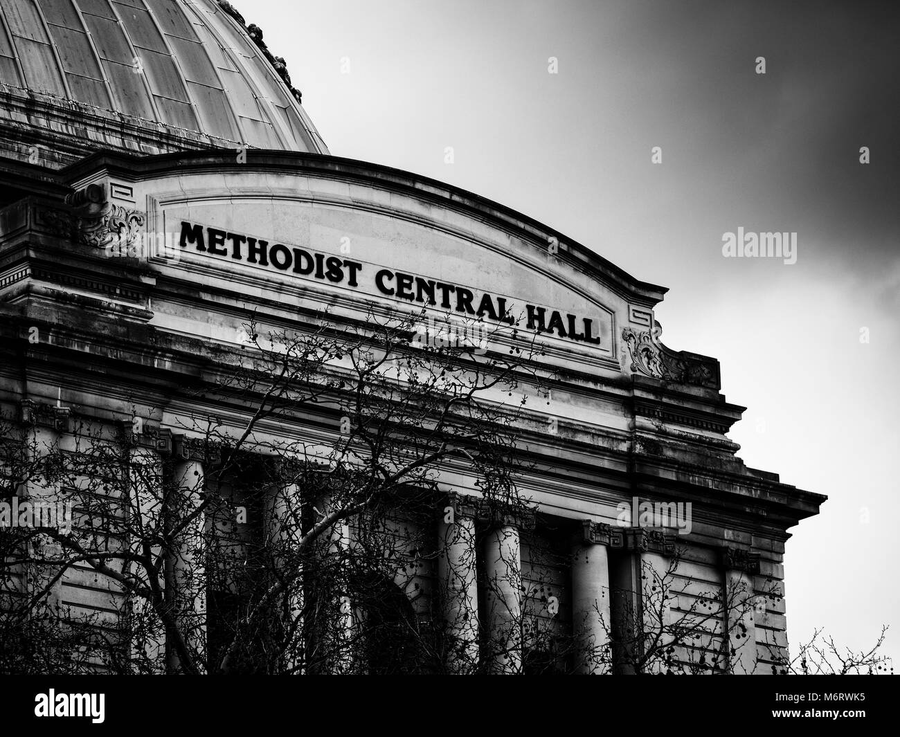 At the methodist central hall Black and White Stock Photos & Images - Alamy