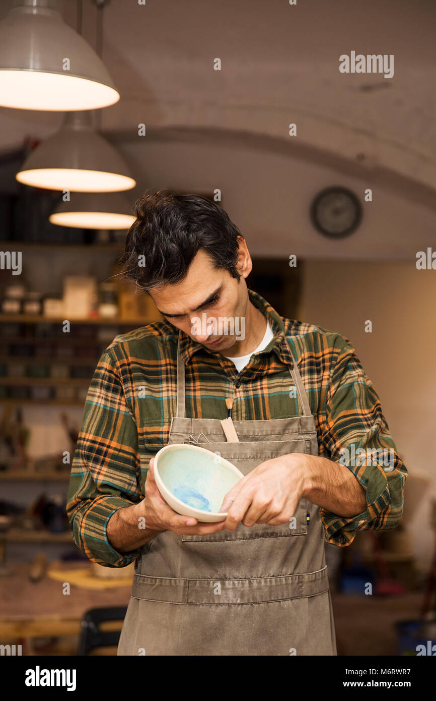Portrait of craftman in workshop Stock Photo - Alamy