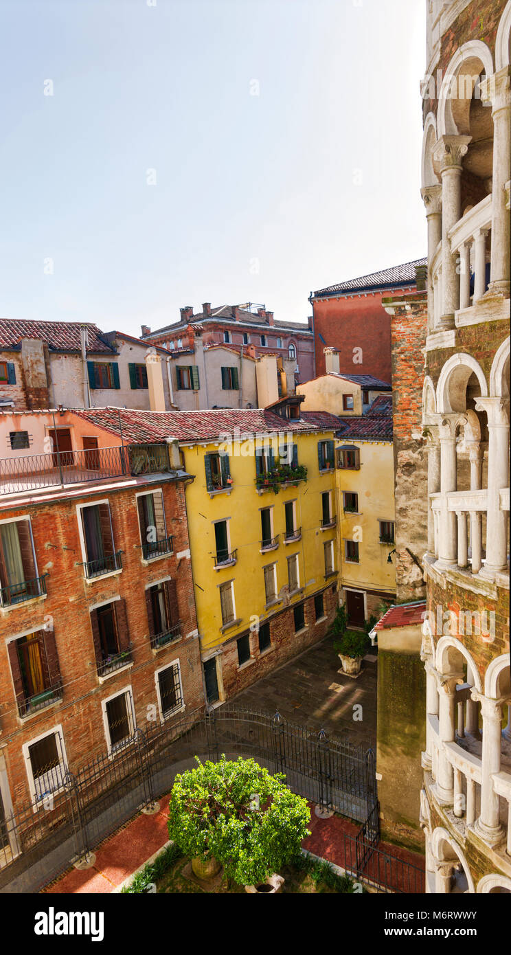 Scala Contarini del Bovolo spiral staircase in Venice, Italy Stock ...
