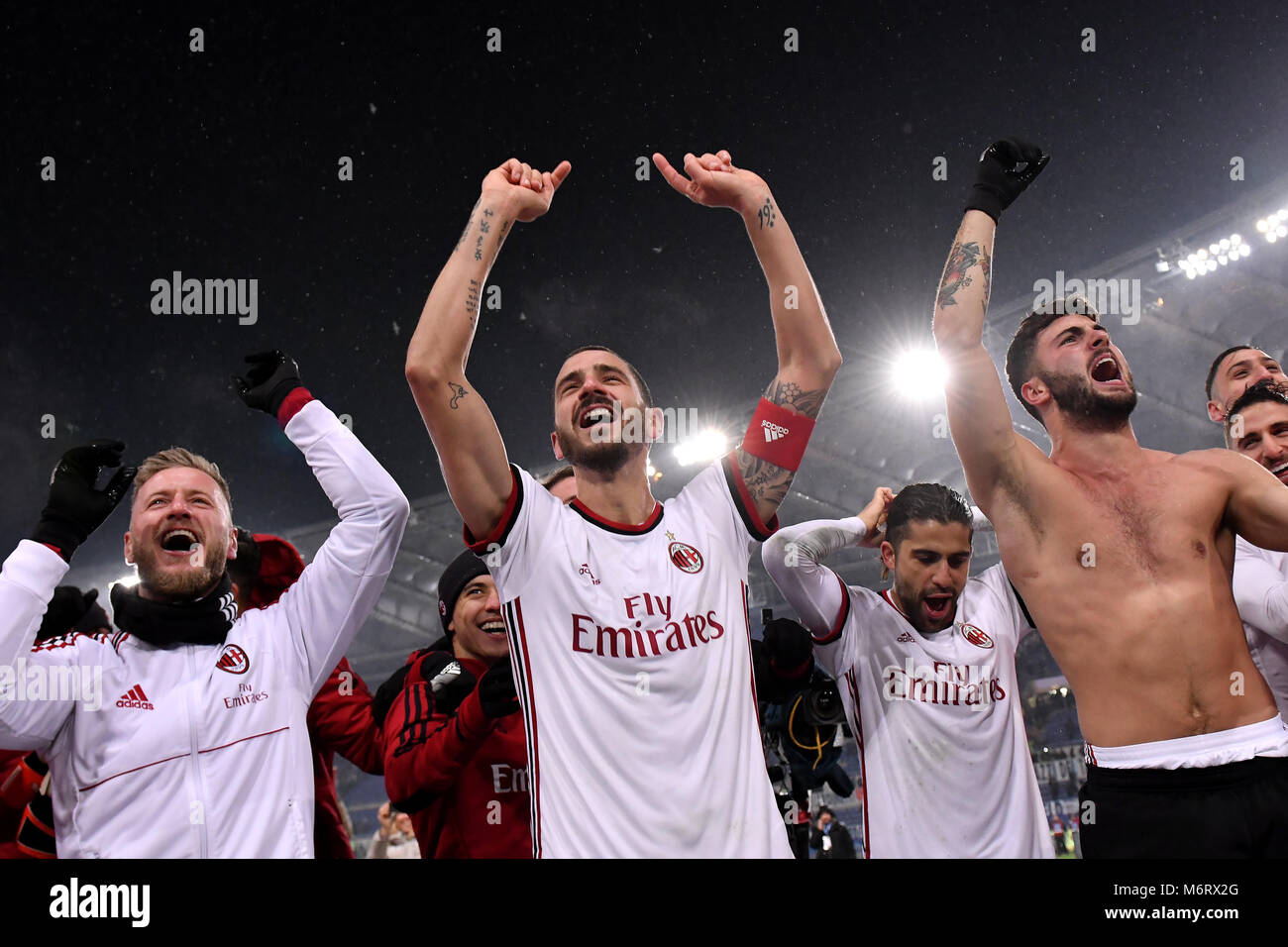 Celebration Esultanza Milan Ignazio Abate, Leonardo Bonucci, Patrick ...