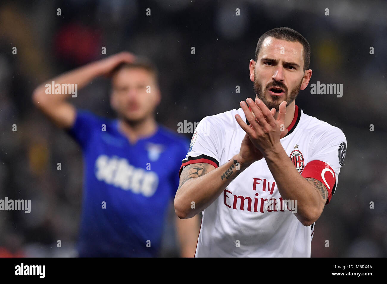 Leonardo Bonucci Milan. Roma 28-02-2018 Stadio Olimpico Coppa Italia ...