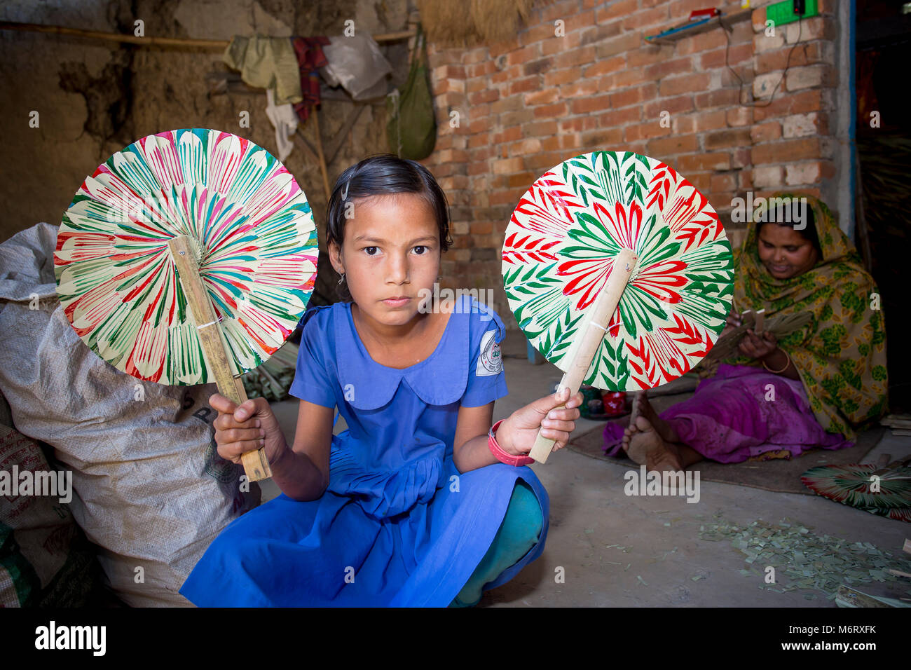 Palmyrah fan (Taal pata’r Pakha Stock Photo - Alamy