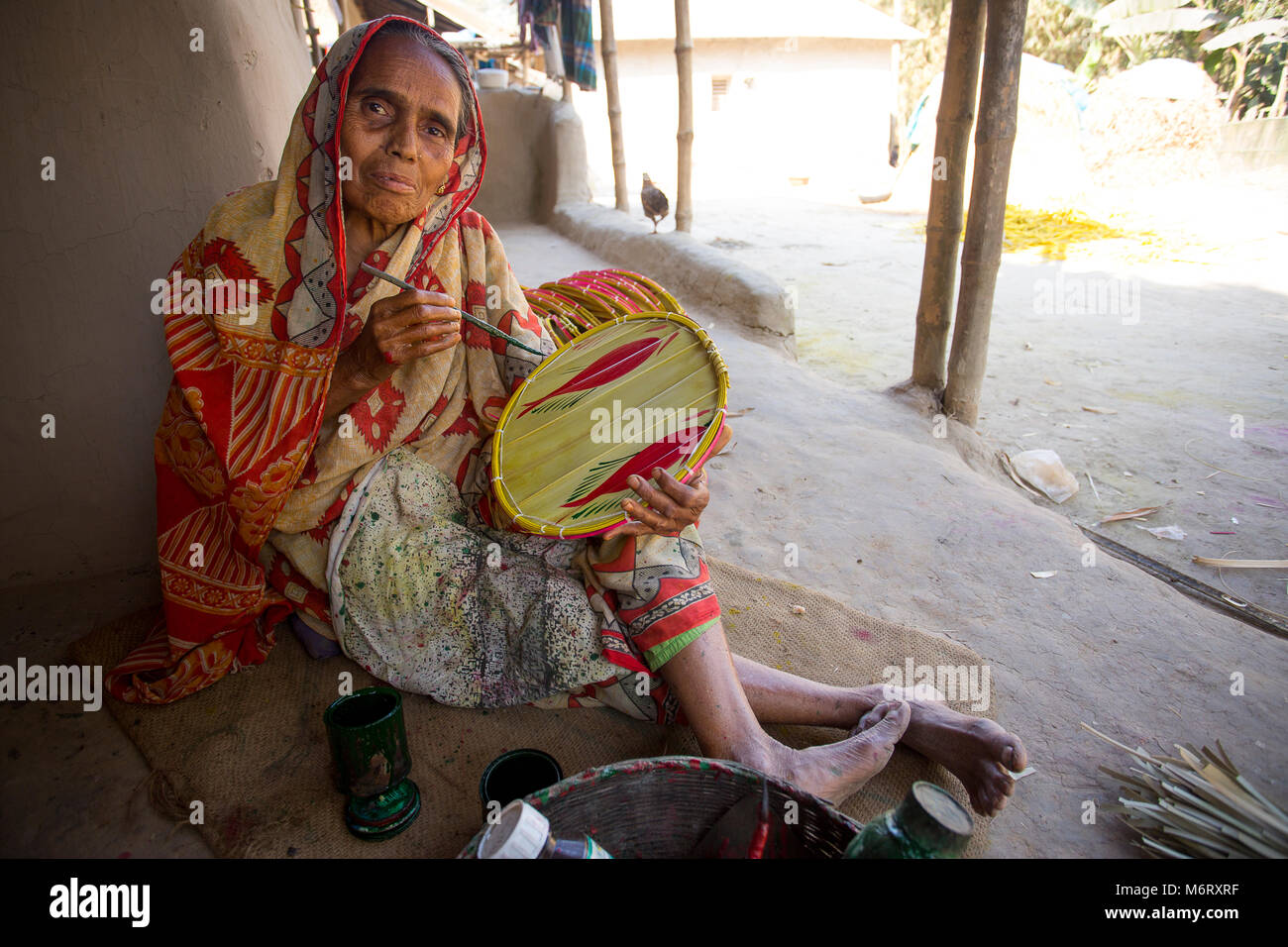 Palmyrah fan (Taal pata’r Pakha Stock Photo - Alamy
