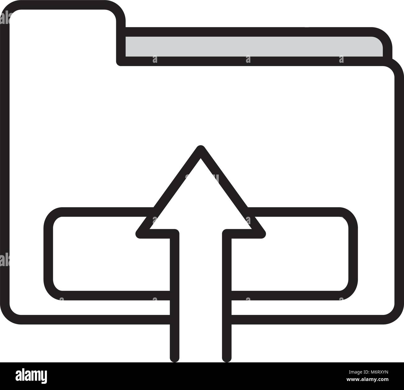line file folder loading data information vector illuctration Stock ...