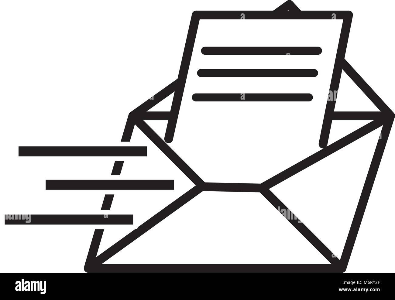 line letter e-mail message text style vector illustration Stock Vector ...