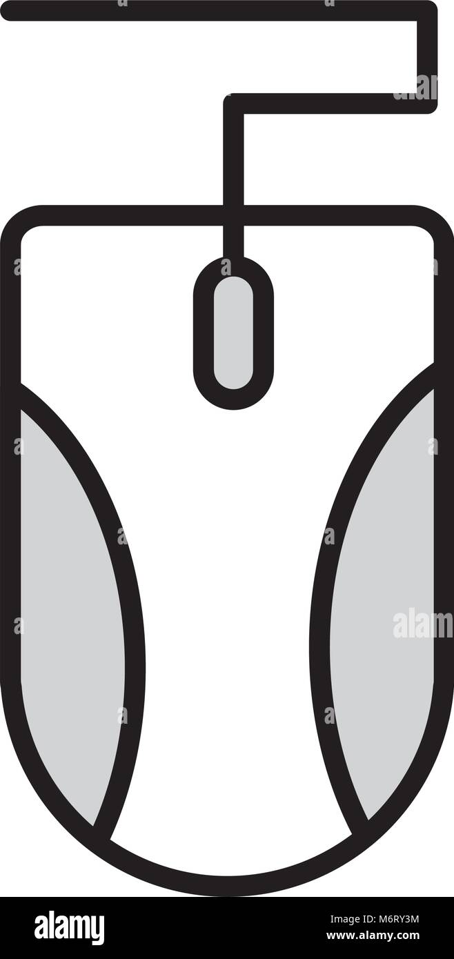 line mouse object technology that use with computer vector illustration ...