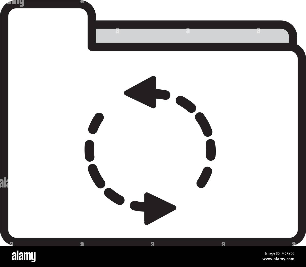 line folder file loading business archive vector illustration Stock ...