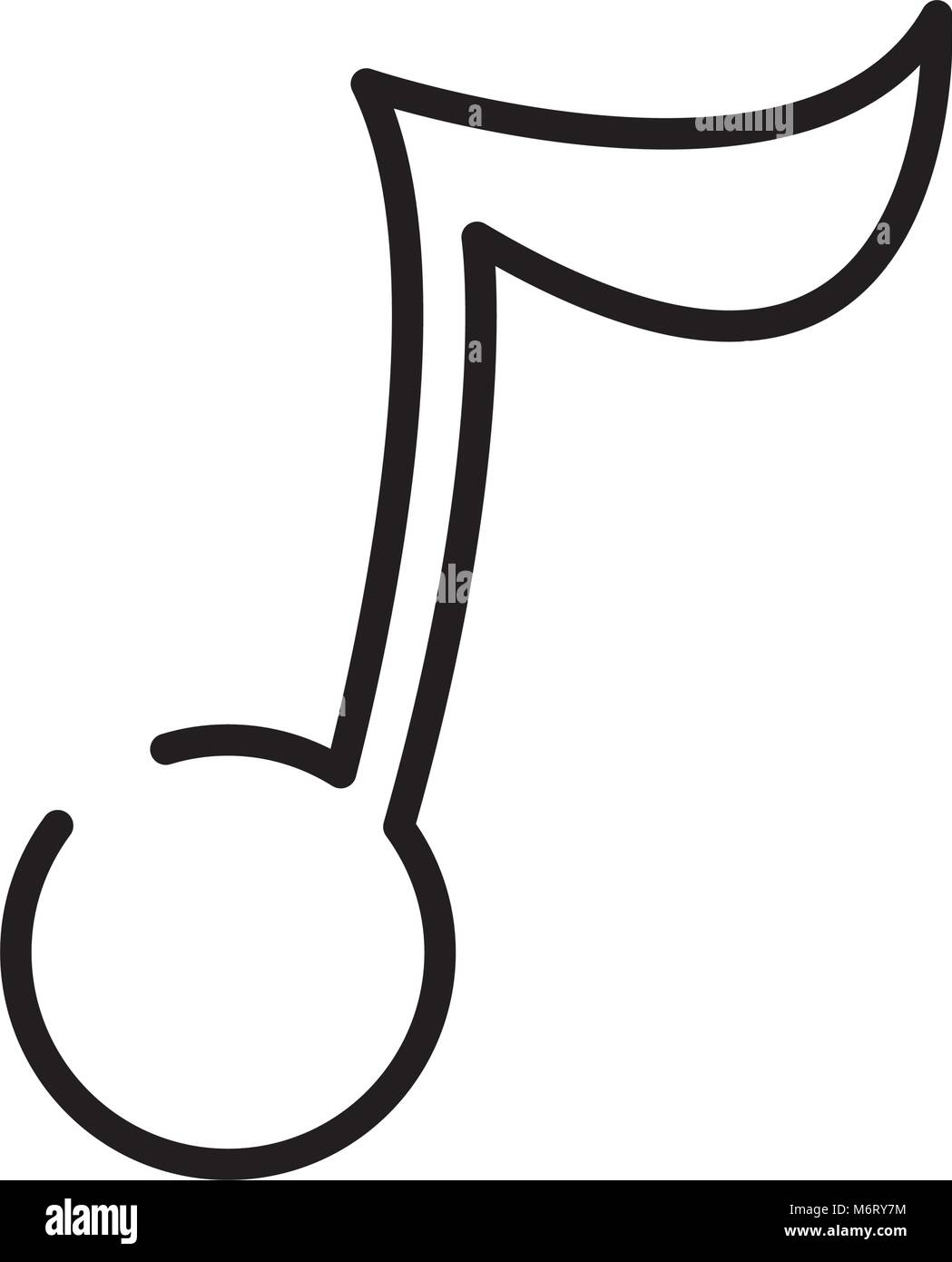 line music note sign to sound rhythm vector illustration Stock Vector ...