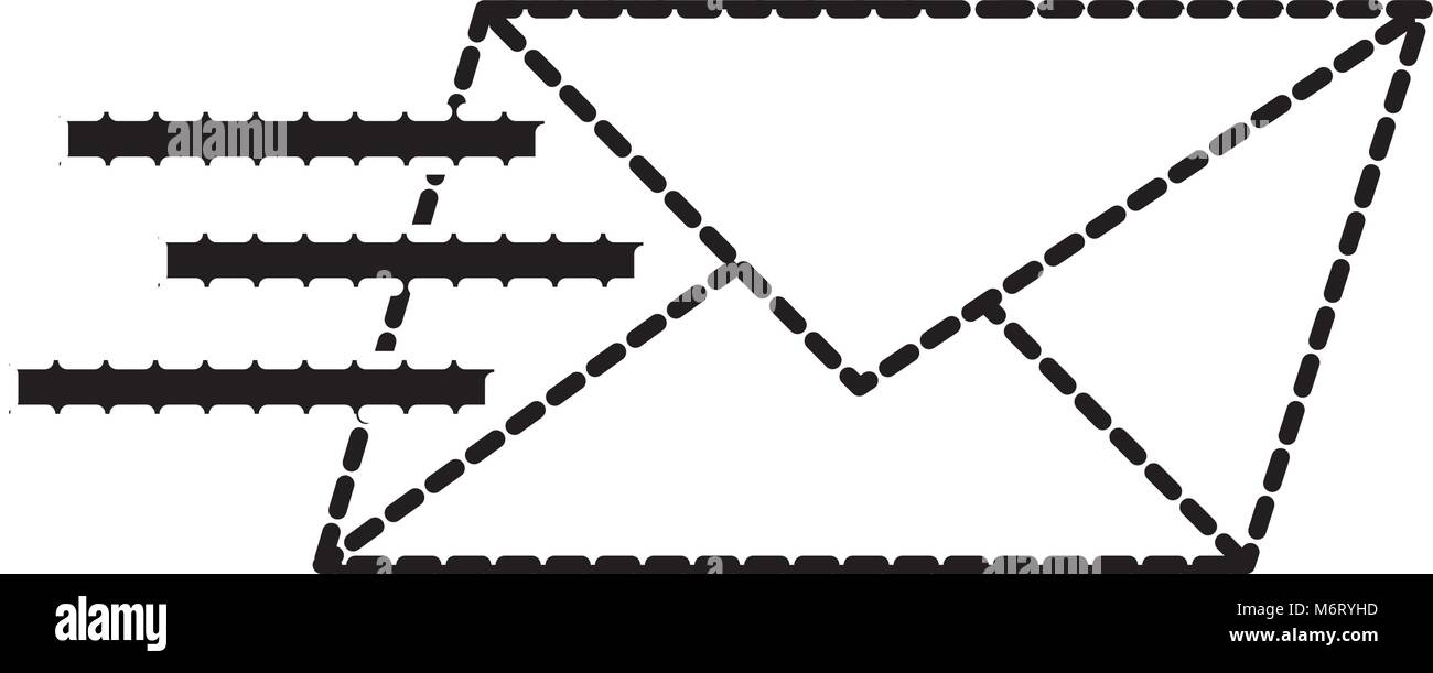 dotted shape text e-mail message style sign ector illutration Stock ...