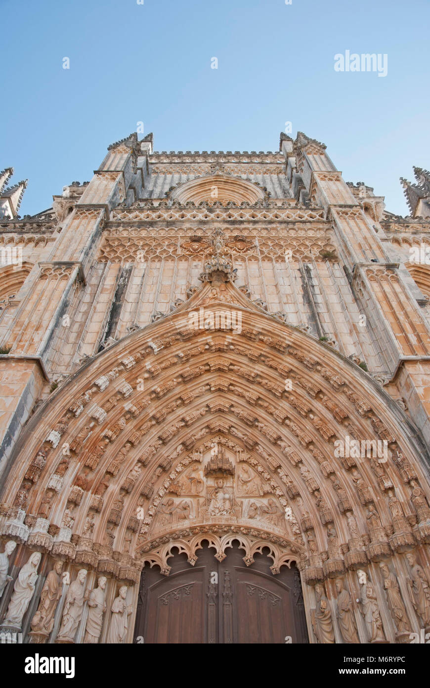 Entrance to Batalha monastery, Unesco world cultural heritage, Portugal ...