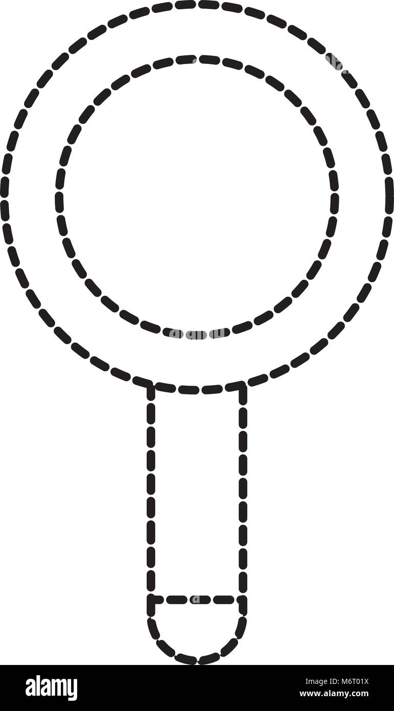 dotted shape magnifying glass object to serch and zoom vector ...