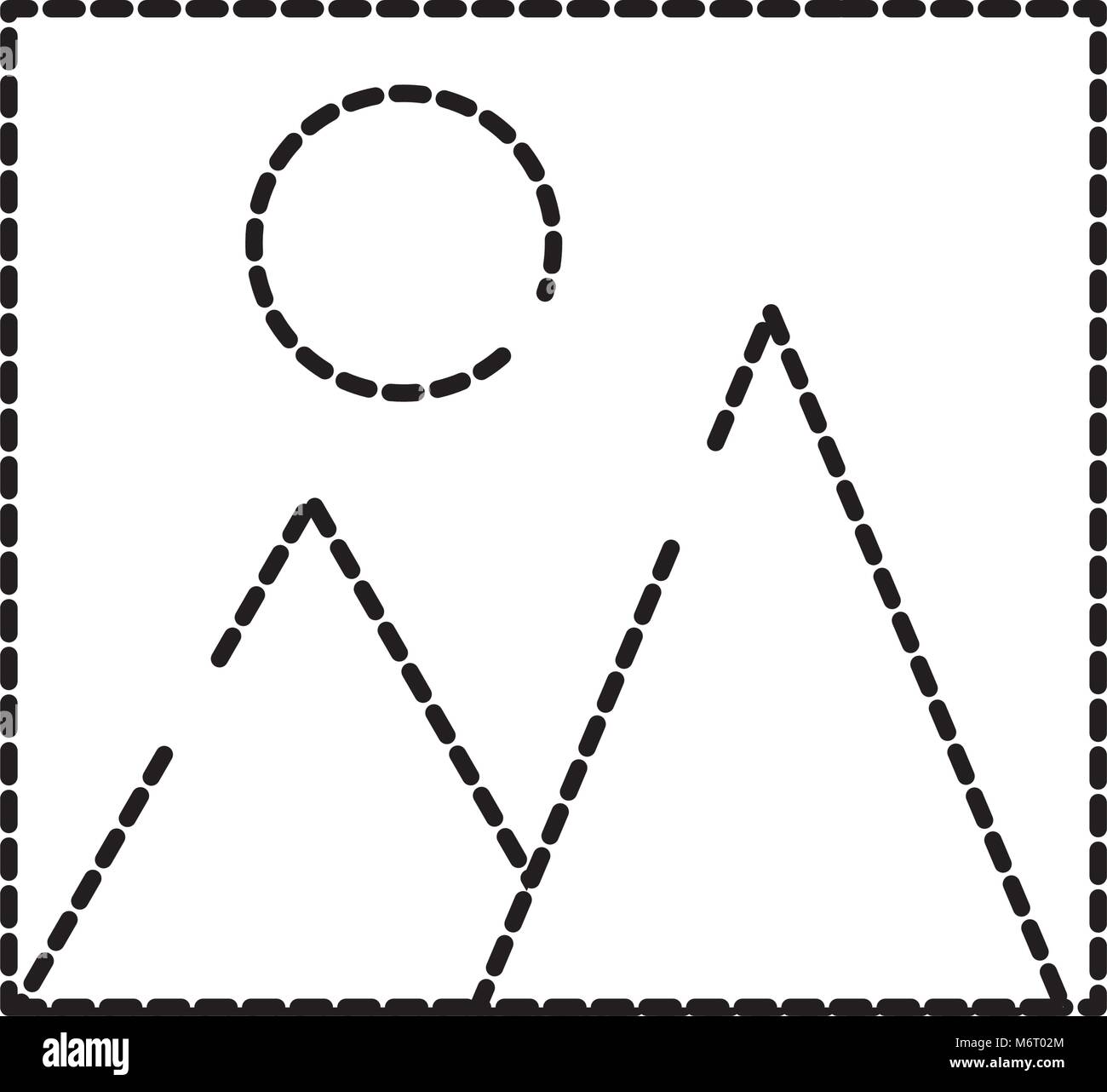 dotted shape image picture art to gallery sign vector illustration ...