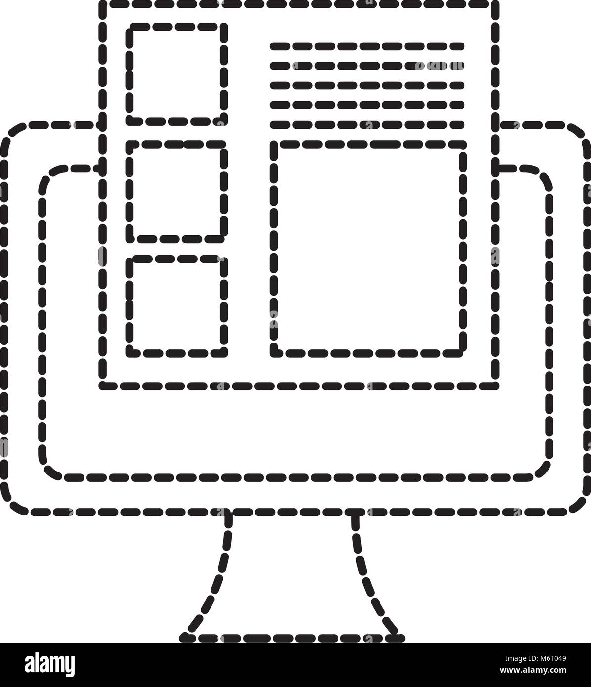 dotted shape computer technology with business document information ...