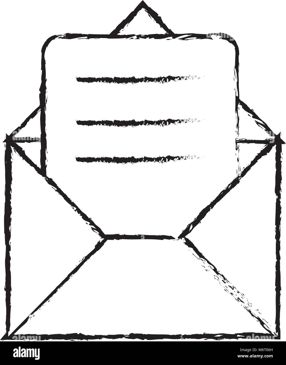 grunge e-mail letter message with document information vector ...