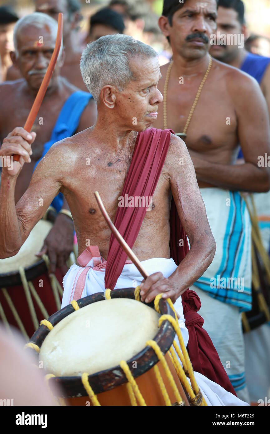 kerala festivals, thrissur pooram Stock Photo - Alamy
