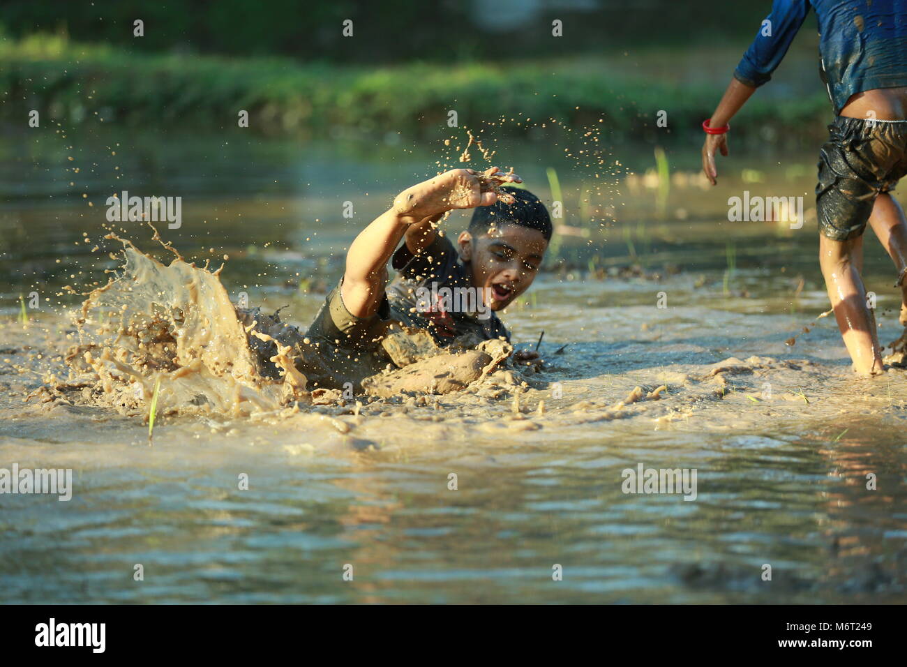 Happy childhood, Mud Play, Football, having fun with nature, enjoy ...