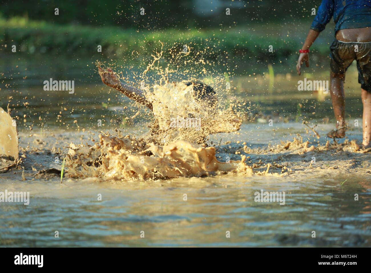 Happy childhood, Mud Play, Football, having fun with nature, enjoy ...