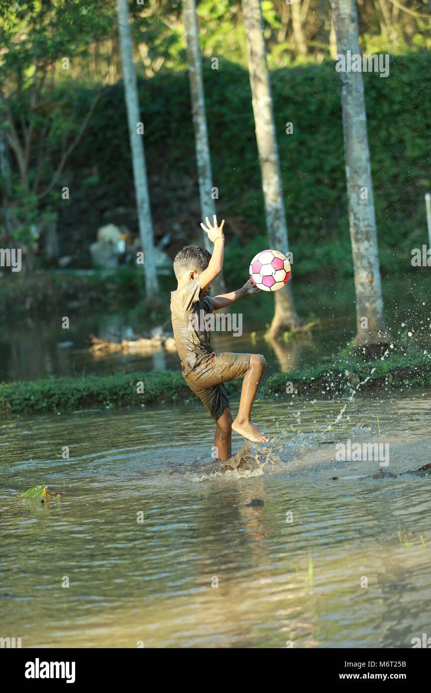Happy childhood, Mud Play, Football, having fun with nature, enjoy ...