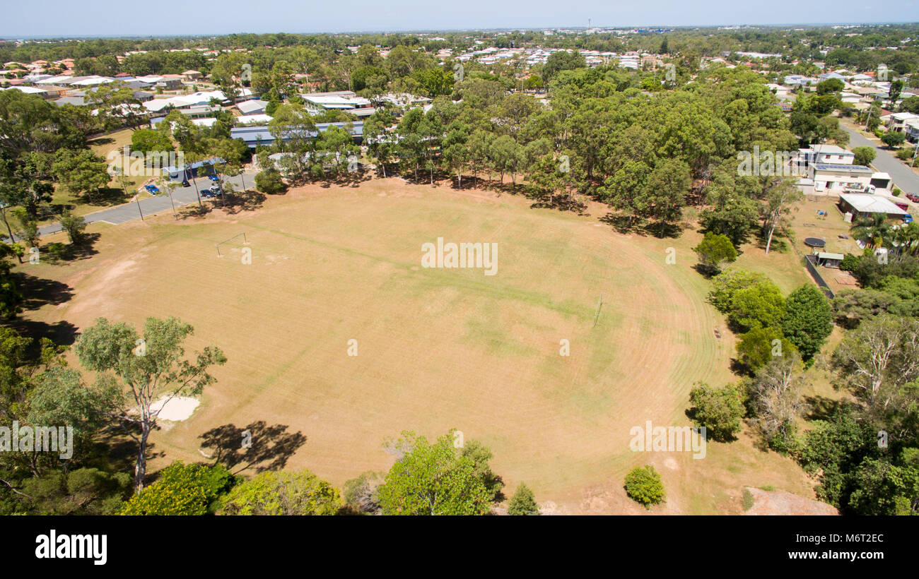 Aerial view of a school sports oval Stock Photo - Alamy