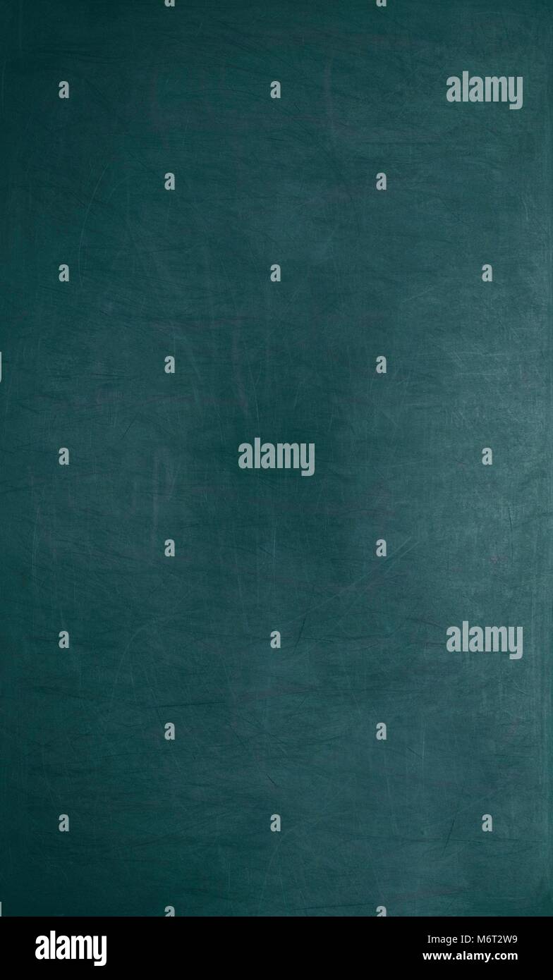Blackboard / chalkboard texture. Empty blank blue chalkboard with chalk ...