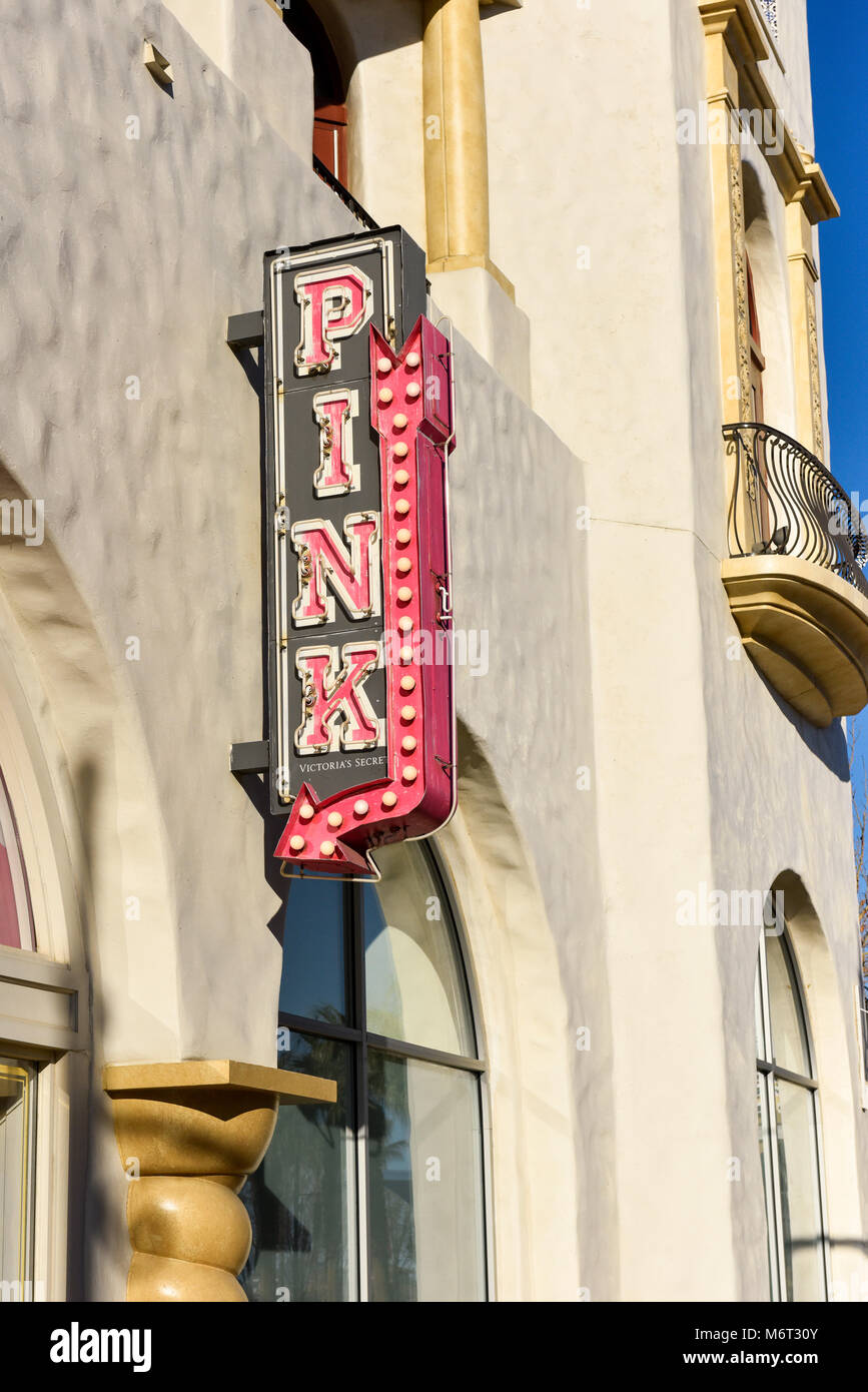 Storefront sign for Victoria Secret, Pink in Las Vegas, Nevada Stock ...