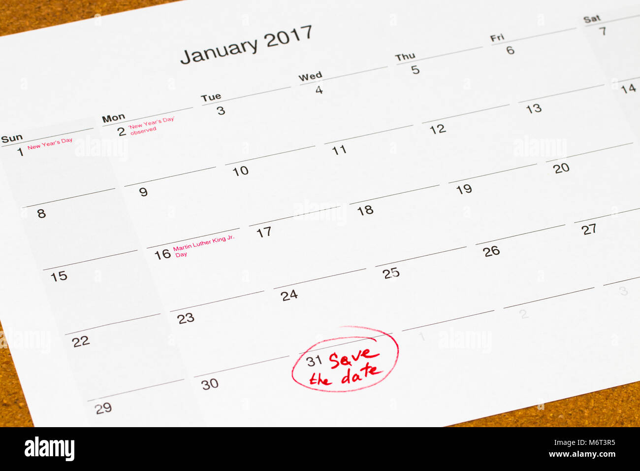 January 31st calendar hi-res stock photography and images - Alamy