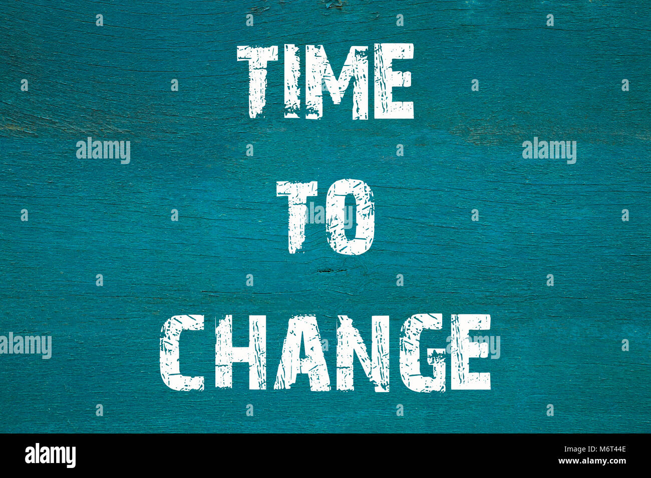 Concept, time to change- phrase written on old green background Stock ...