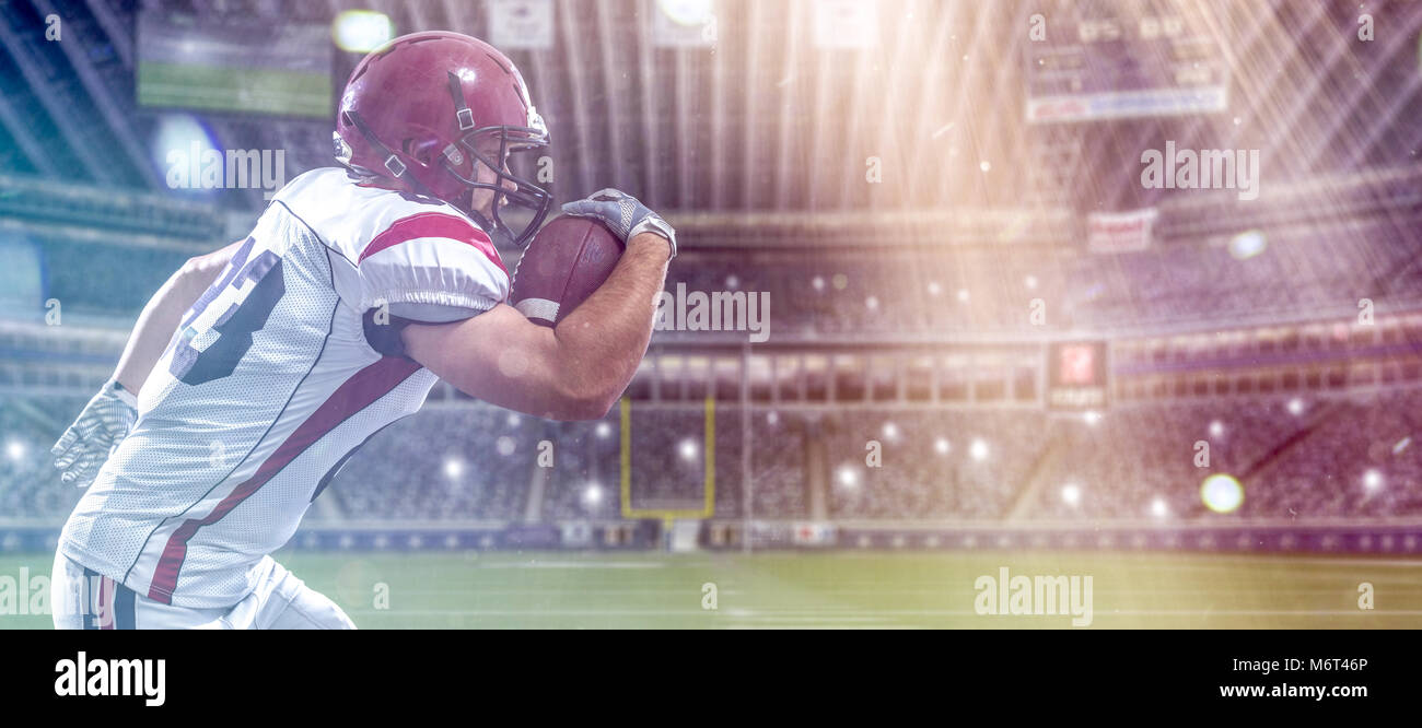 one quarterback american football player throwing ball isolated on gray ...