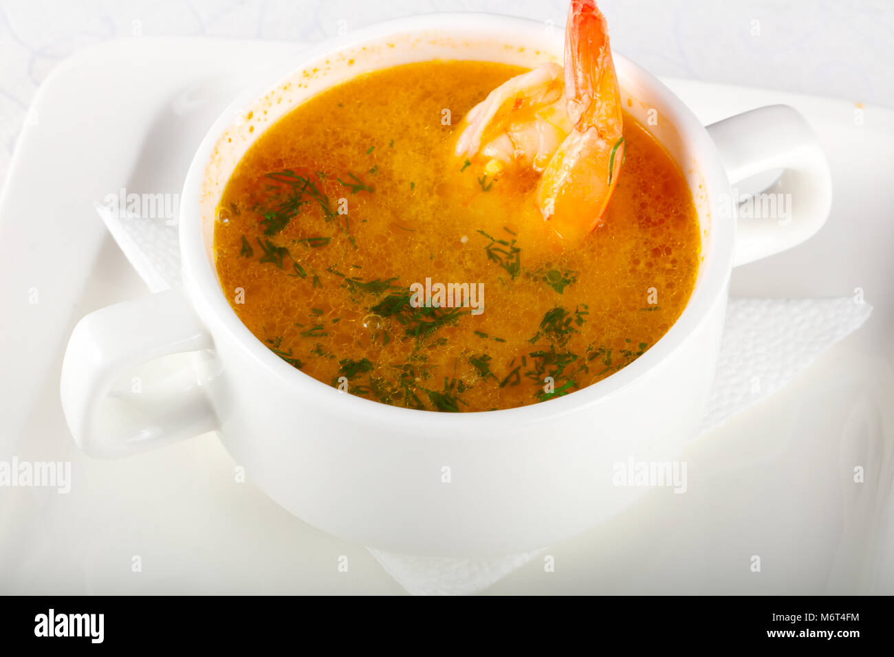 Prawn soup with spices Stock Photo - Alamy