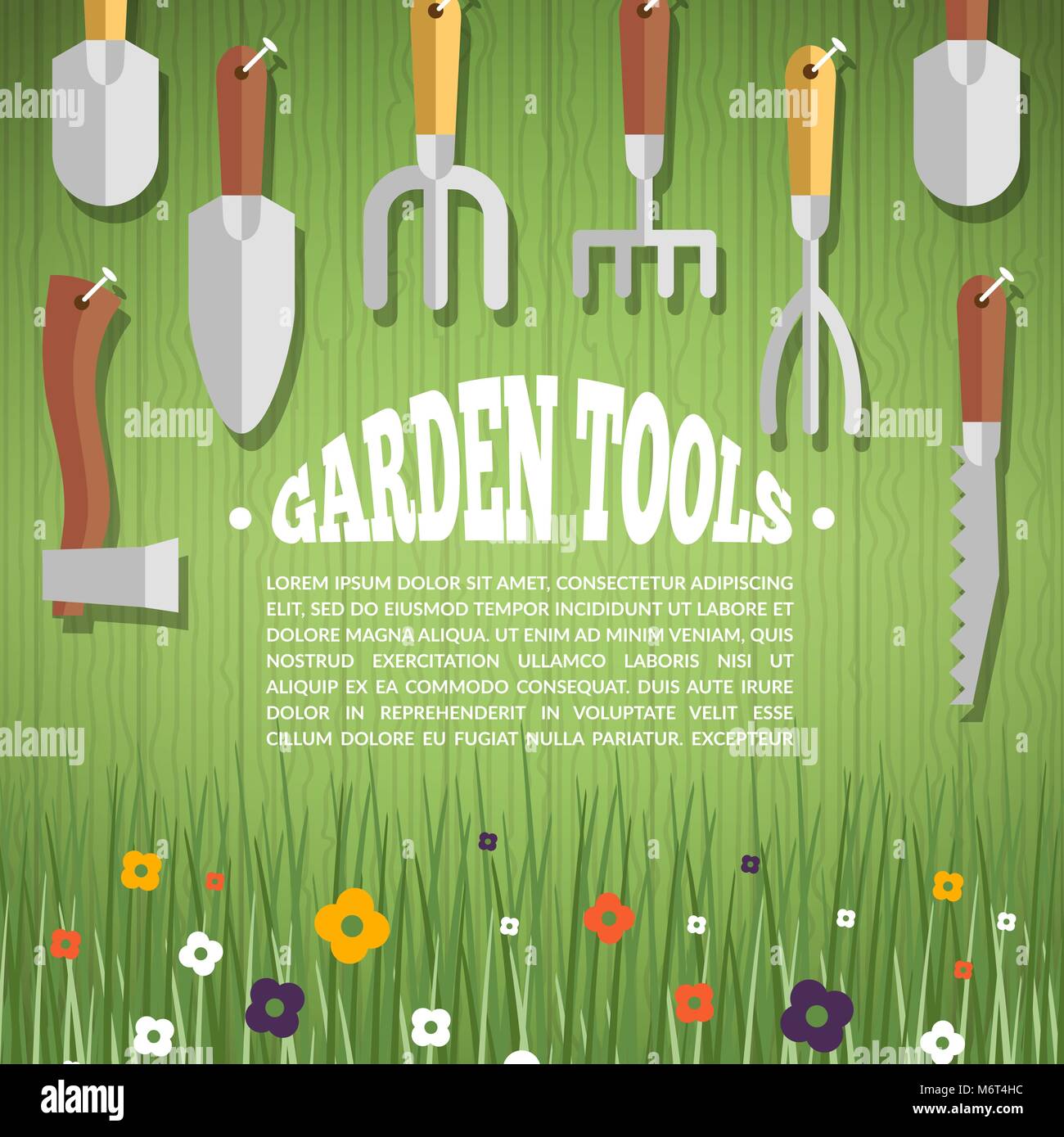 Garden design elements landscaping Stock Vector Images - Alamy