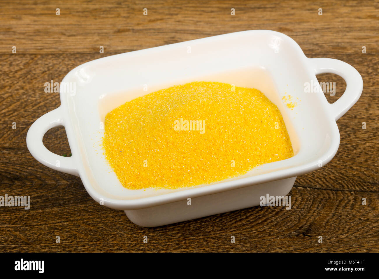 Raw polenta ready for cooking Stock Photo - Alamy