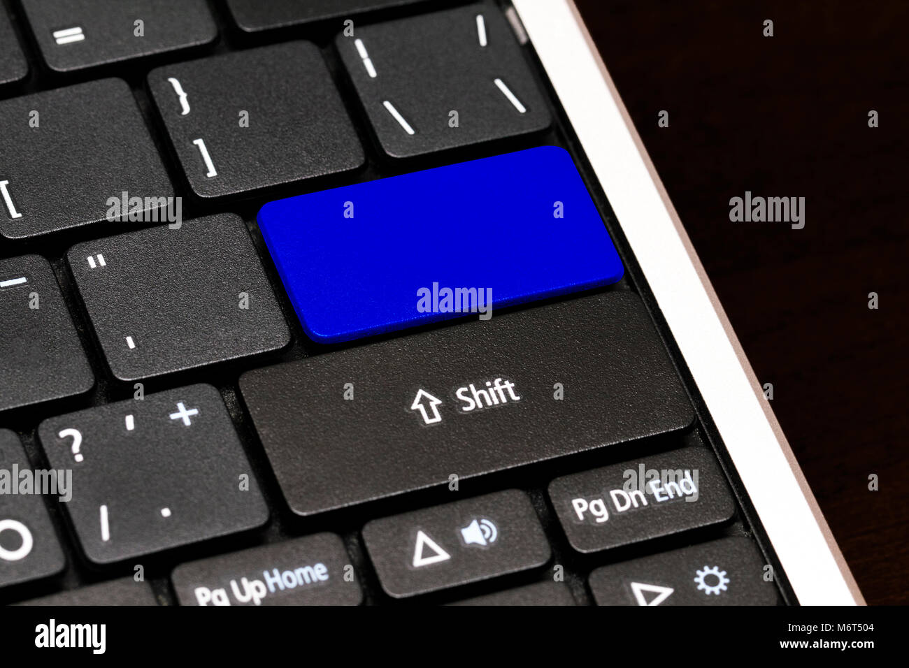 close up blank button on laptop keyboard Stock Photo - Alamy