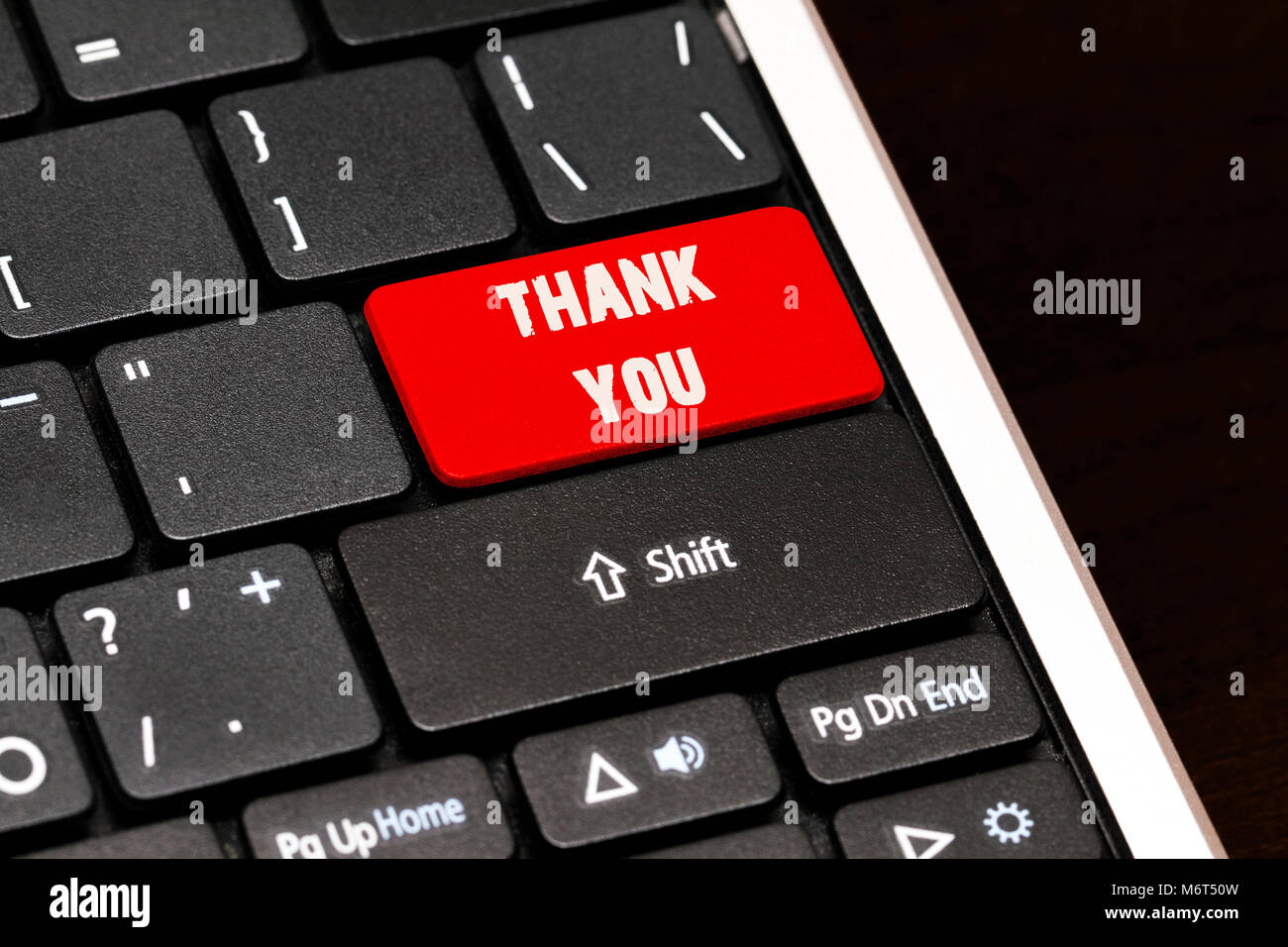 Computer keyboard with thank you key hi-res stock photography and images - Alamy