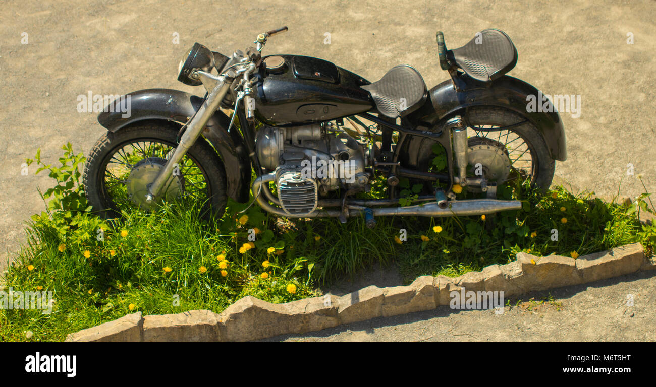 The Classic Motorbike. The Vintage old motorcycle Stock Photo - Alamy