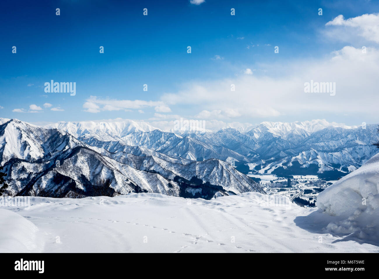 View around at Gala yuzawa, skyline, Japan Stock Photo - Alamy