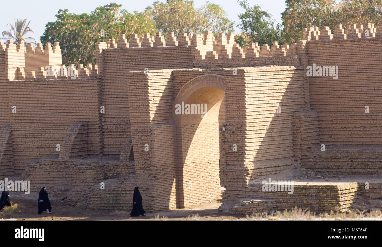 A picture of some of the buildings of the city of Babylon in Iraq, And ...