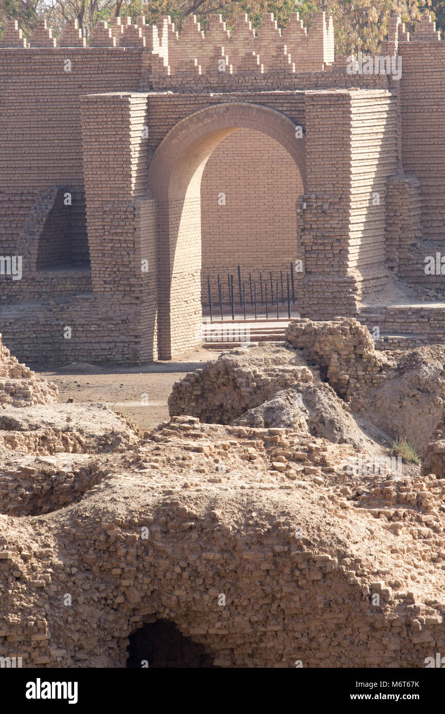 A picture of some of the buildings of the city of Babylon in Iraq, And ...