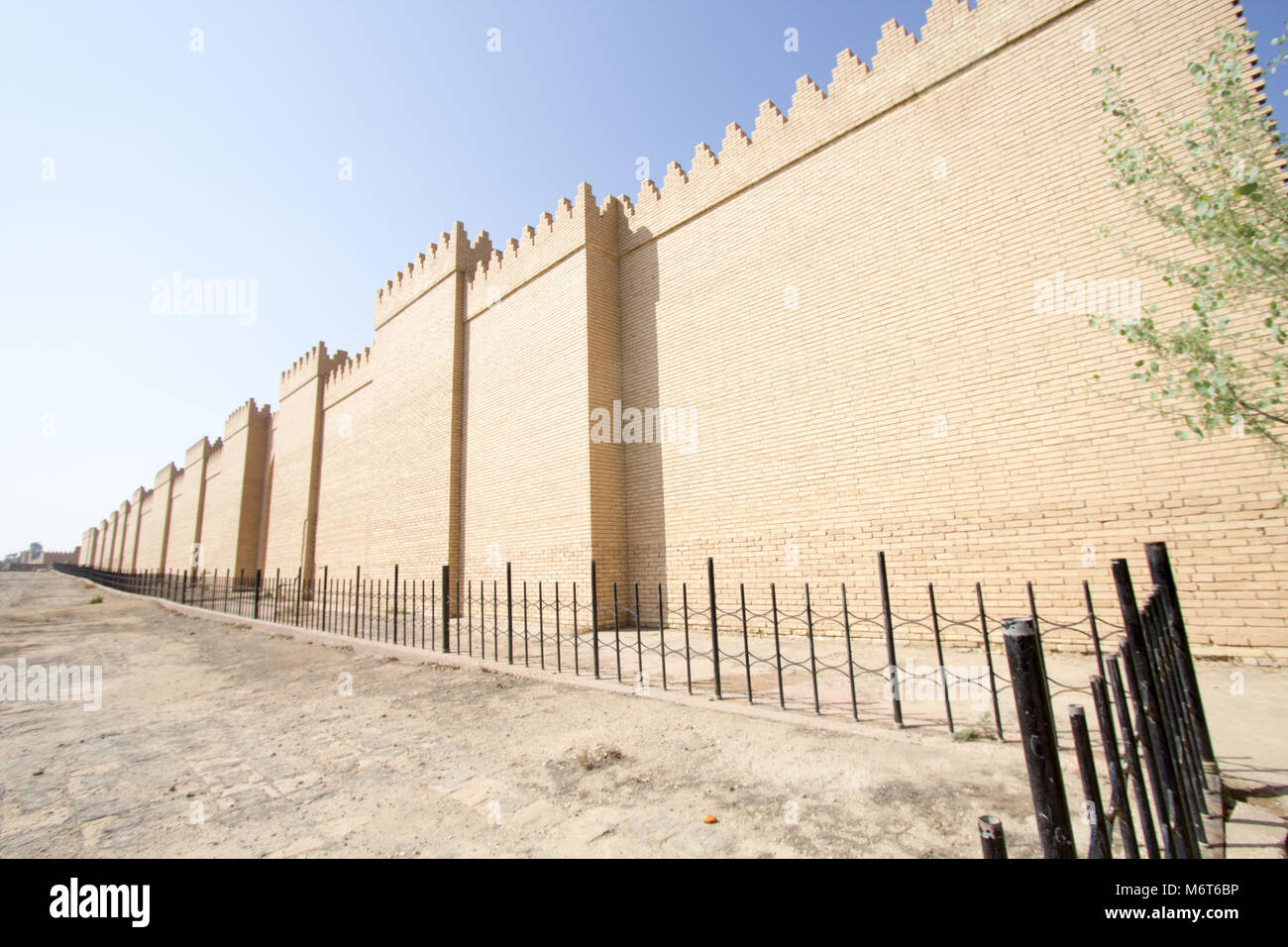 Picture of walls of the ancient city of Babylon in Babil Province South ...