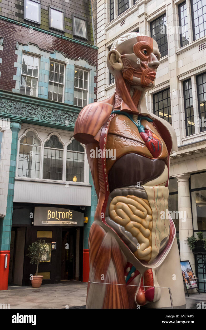 ‘Temple 2008’ is a painted bronze sculpture of a male torso with ...