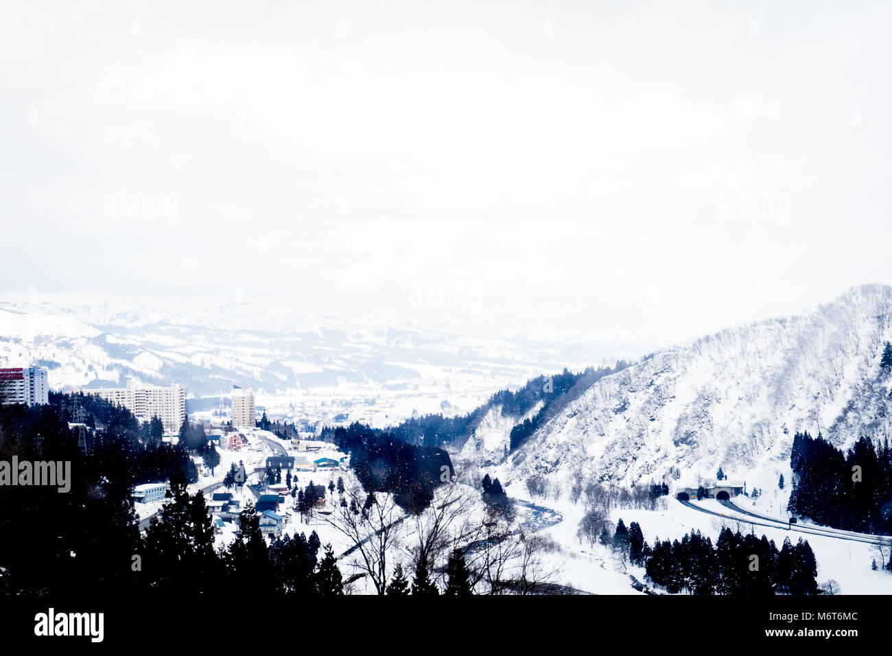 View around at Gala yuzawa, skyline, Japan Stock Photo - Alamy