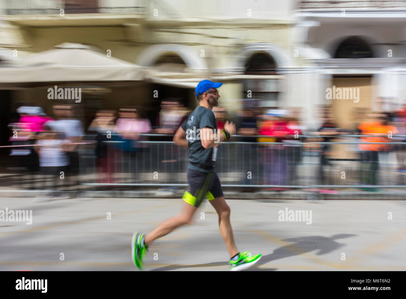 Blurred Marathon runner Stock Photo - Alamy